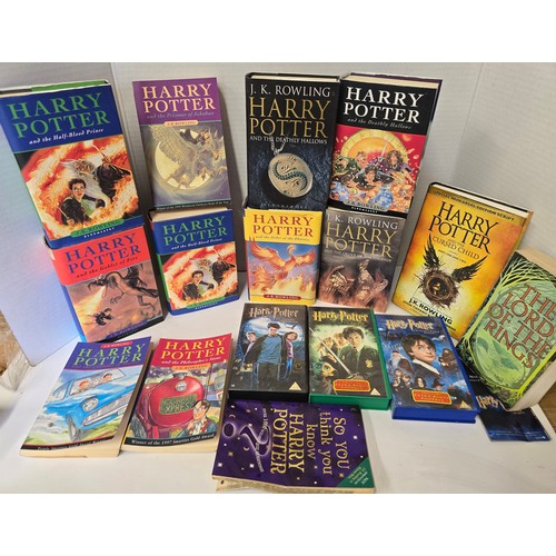 Group of J.K Rowling Harry Potter books including various first edition ...