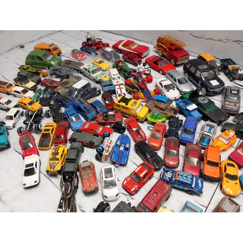 A collection of diecast model cars