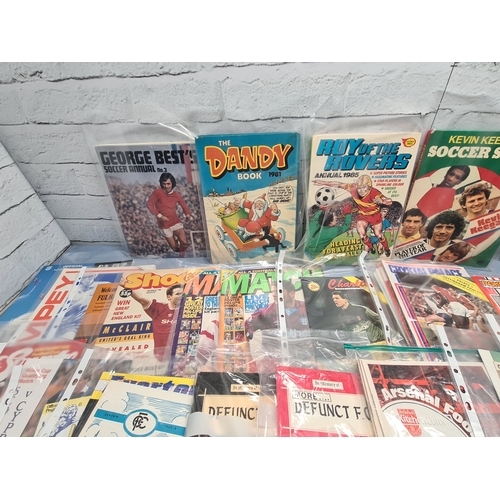 A Large Collection of Vintage Football Programmes, Annuals, Magazines etc