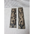 Pair of Signed Studio Pottery Panels