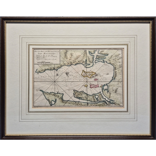 A French Map of Berkeley Sound, Falkland Islands by Abbe Prevost for ...
