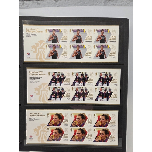 London 2012 Olympics Team GB Gold Medal Winners Stamp Collection