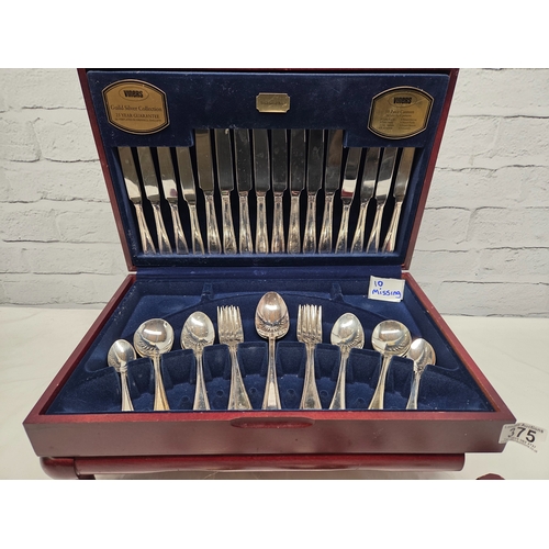 A Canteen of Viners Silver Plated Cutlery together with some extras