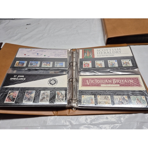 Four Albums of UK Royal Mail Stamp Presentation Packs (approx 180 packs ...