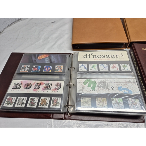 Four Albums of UK Royal Mail Stamp Presentation Packs (approx 180 packs ...