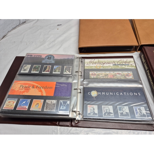 Four Albums of UK Royal Mail Stamp Presentation Packs (approx 180 packs ...