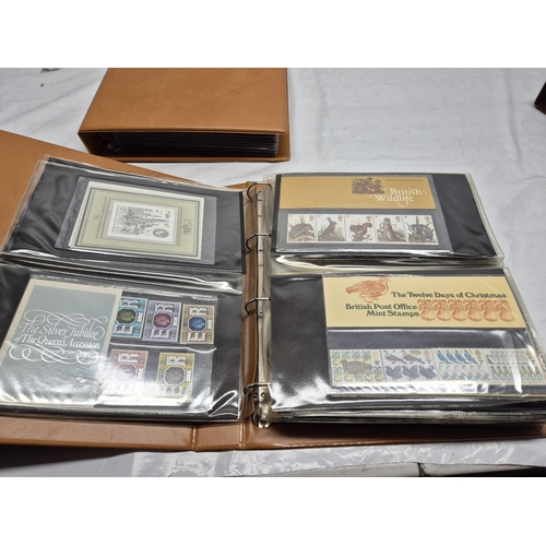 Four Albums of UK Royal Mail Stamp Presentation Packs (approx 180 packs ...
