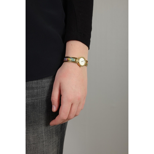 A LADY'S STAINLESS STEEL QUARTZ 'HUNDERTWASSER' WRISTWATCH, BY FREY ...