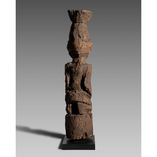 VODUN FETISH STATUE Togo Wood, textile H: 86 cm ***PLEASE NOTE THIS LOT ...