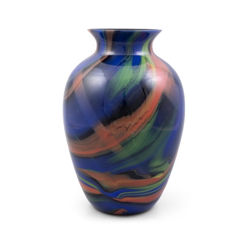 MISSONI A glass vase by Missoni for Murano, with maker's stamp. 32.5cm(h)