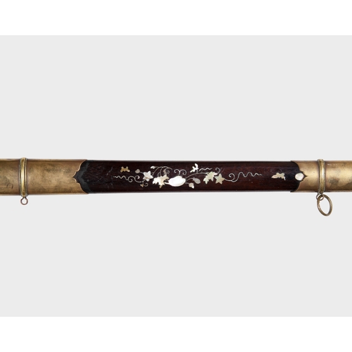 A CEREMONIAL SWORD (KIEM) Vietnam, 19th century Grooved ivory grip with ...