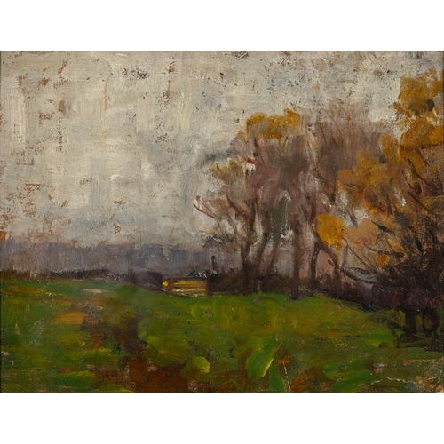 Sarah Purser HRHA (1848 - 1943) Autumn Oil on board, 19 x 23cm (7½ x 9¼ ...
