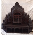 Large antique intricate and ornate fretwork Indian over mantle/panel ...