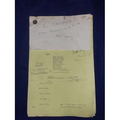 Original studio working script for ‘A Show Called Fred’ written by ...