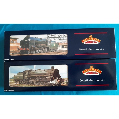 Two Bachmann 00 gauge model railway engines. A standard 4MT 75063 BR ...