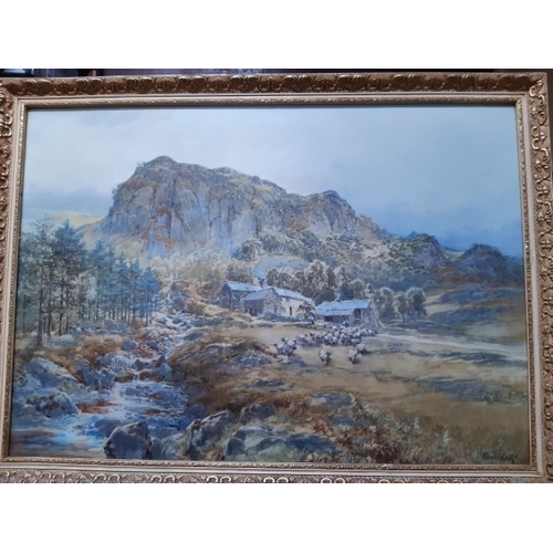 Thomas Greenhalgh, 1848-1906. Pair of watercolours, rocky landscapes ...