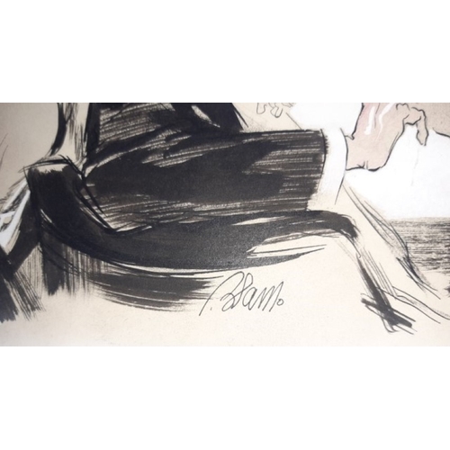 Edmund Blampied signed Blam, 1886-1966. Original colour pen and ink on ...