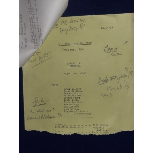 Original studio working script for ‘A Show Called Fred’ written by ...