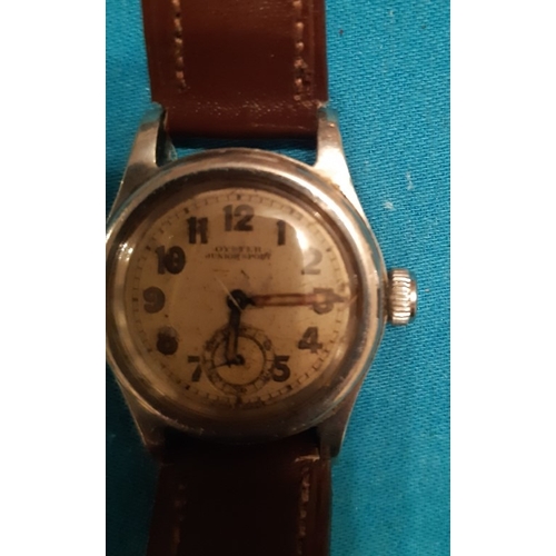 Collection of seven vintage watches, Roamer, Oyster Junior Sport, Favre ...