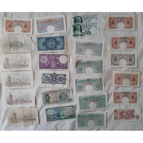 A collection of early English and Scottish bank notes, 25 notes of ...