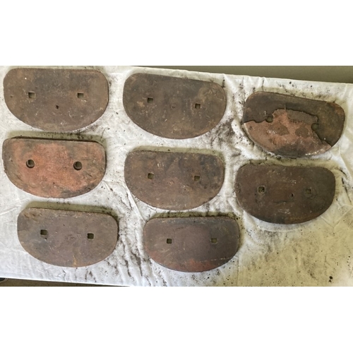 A collection of eight 22-ton, unrestored original railway wagon plates ...