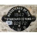A restores LMS railway wagon plate number 162672 dated 1942