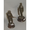 PETER HICKS BRONZE MILITARY FIGURES, LARGEST 29cms H