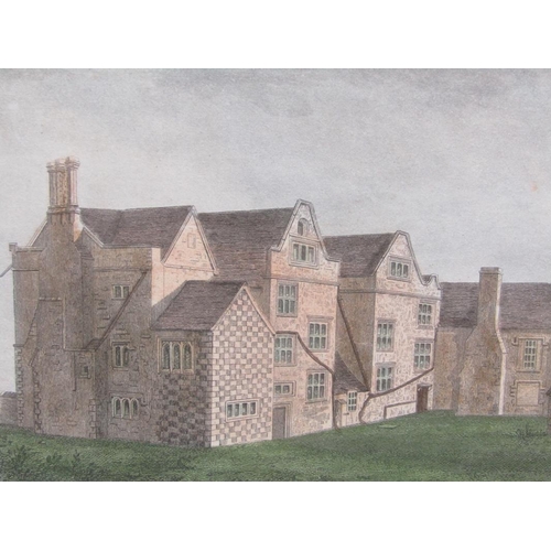 COLLECTION OF FOUR EARLY 19C COLOURED PRINTS TO INCL MARKYATE CELL ...