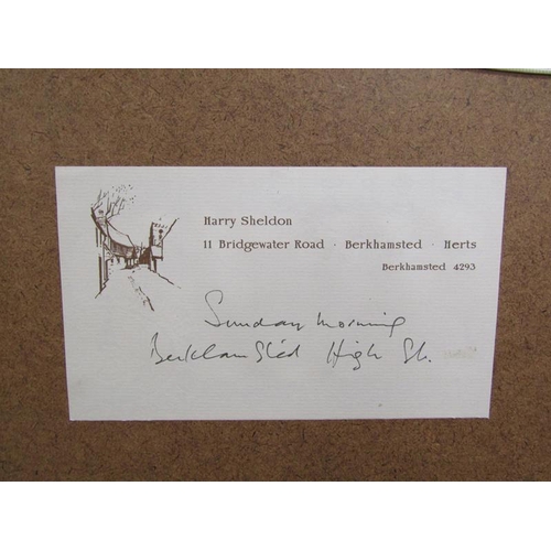 Harry Sheldon - Sunday Morning, Berkhamsted High Street, signed ...