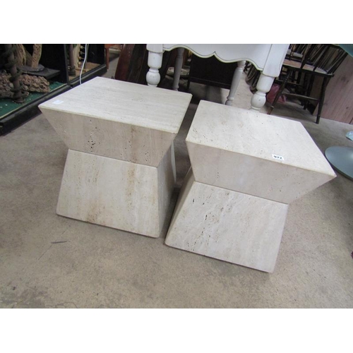 TWO MARBLE STANDS
