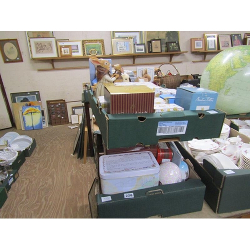 TWO BOXES OF BEATRIX POTTER MODELS ETC AND FIGURINES