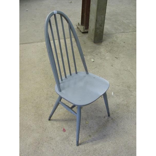 FOUR PAINTED ERCOL DINING CHAIRS