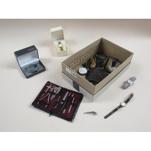 COLLECTION OF MISC. POCKET WATCHES AND WATCHES ETC