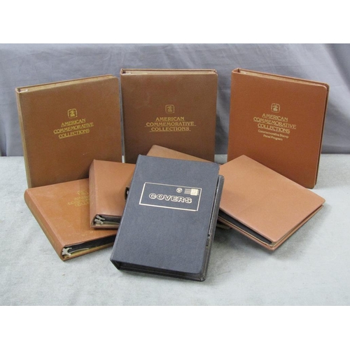 COLLECTION OF AMERICAN COMMEMORATIVE STAMPS IN 8 ALBUMS
