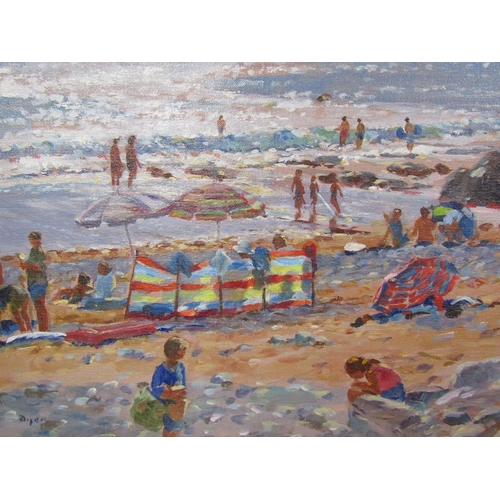 Ted Dyer - Bright light summer colour, Church Cove, signed Dyer, oil on ...