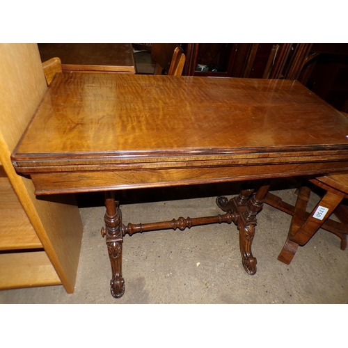 VICTORIAN FOLD OVER CARD TABLE