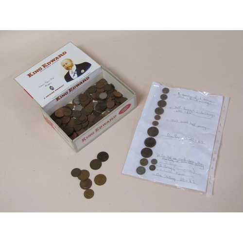 BOX OF COPPER AND OTHER COINS