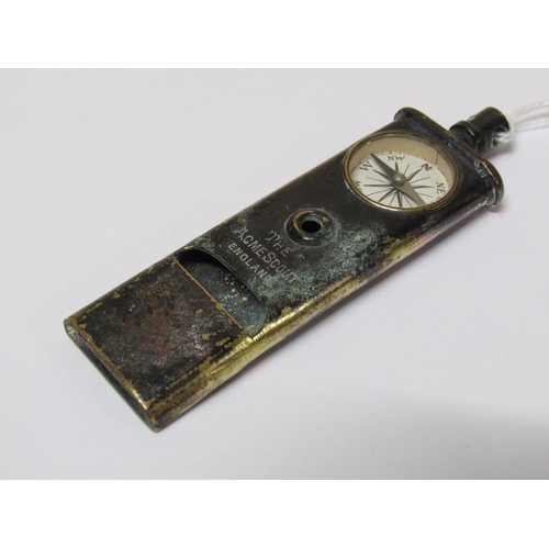 THE ACME SCOUT WHISTLE WITH INSET COMPASS
