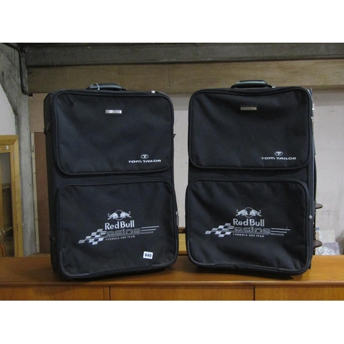 TWO RED BULL F1 SUITCASES