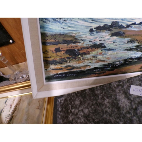 FRAMED OIL ON CANVAS - COASTAL, DAVID LONG
