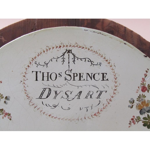 A late 18c eight day longcase clock, the 33cm arched painted dial ...
