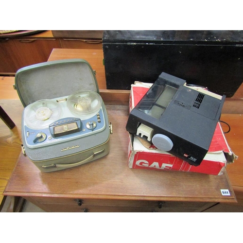 OLD PROJECTOR AND TAPE PLAYER