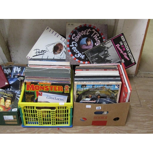 TWO BOXES OF RECORDS
