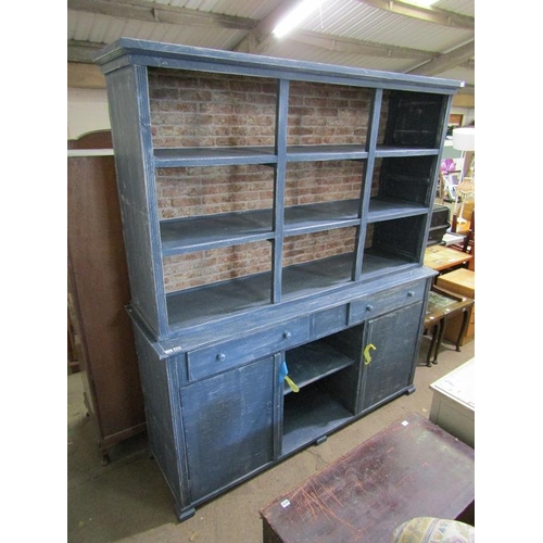 BLUE PAINTED KITCHEN DRESSER