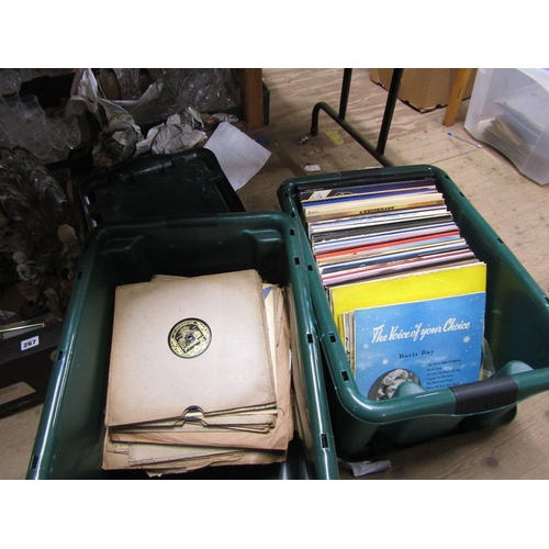 TWO BOXES OF RECORDS