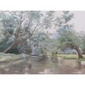 OLIVE WALKER - RIVERSCAPE, SIGNED IN MONO, FRAMED, OIL ON CANVAS, 50CM ...