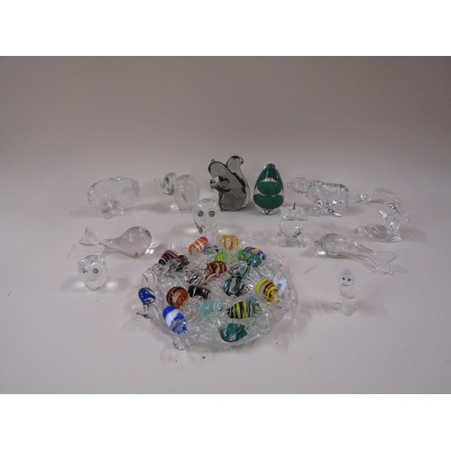 COLLECTION OF CRYSTAL ANIMALS AND SWEETS