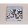 17 STONE SET SILVER RINGS