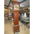 OAK LONGCASE CLOCK WITH SQUARE GILT METAL FACE WITH SILVERED CHAPTER ...
