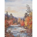 MARY LAMPMAN, AN AUTUMN RIVERSCAPE ARTAGRAPH EDITION, SIGNED AND FRAMED ...